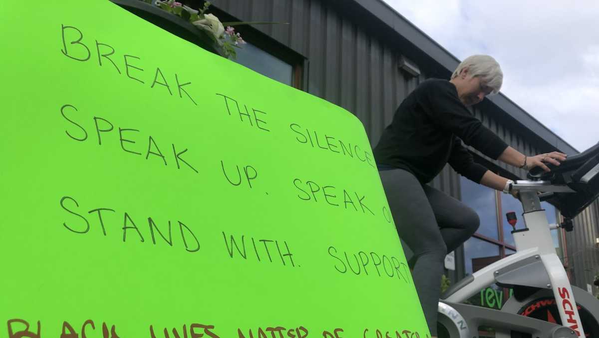 Gym owner's 12-hour ride to raise money in honor of BLM movement