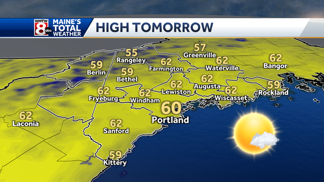 Clearing skies with cooler temperatures tonight