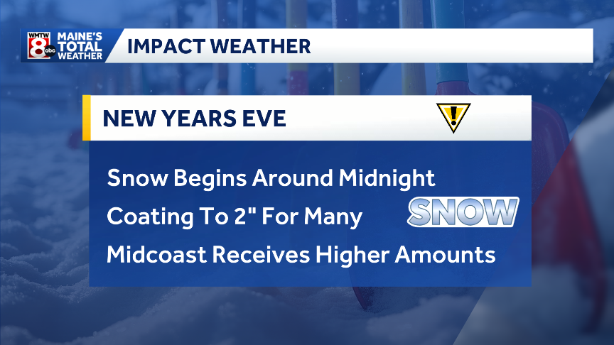 Another round of snow as Mainers welcome the new year