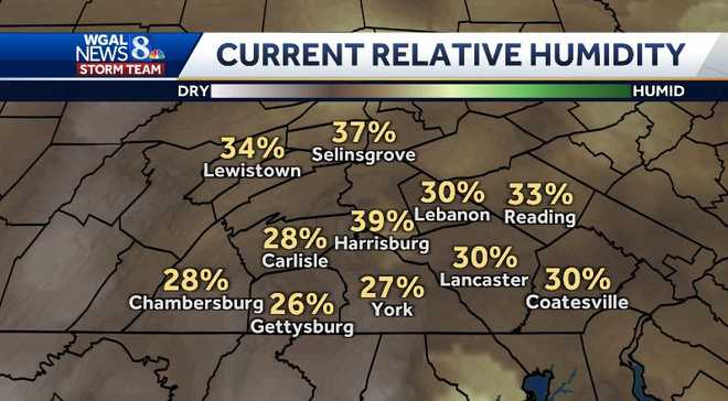 Increased fire danger across south-central Pa.