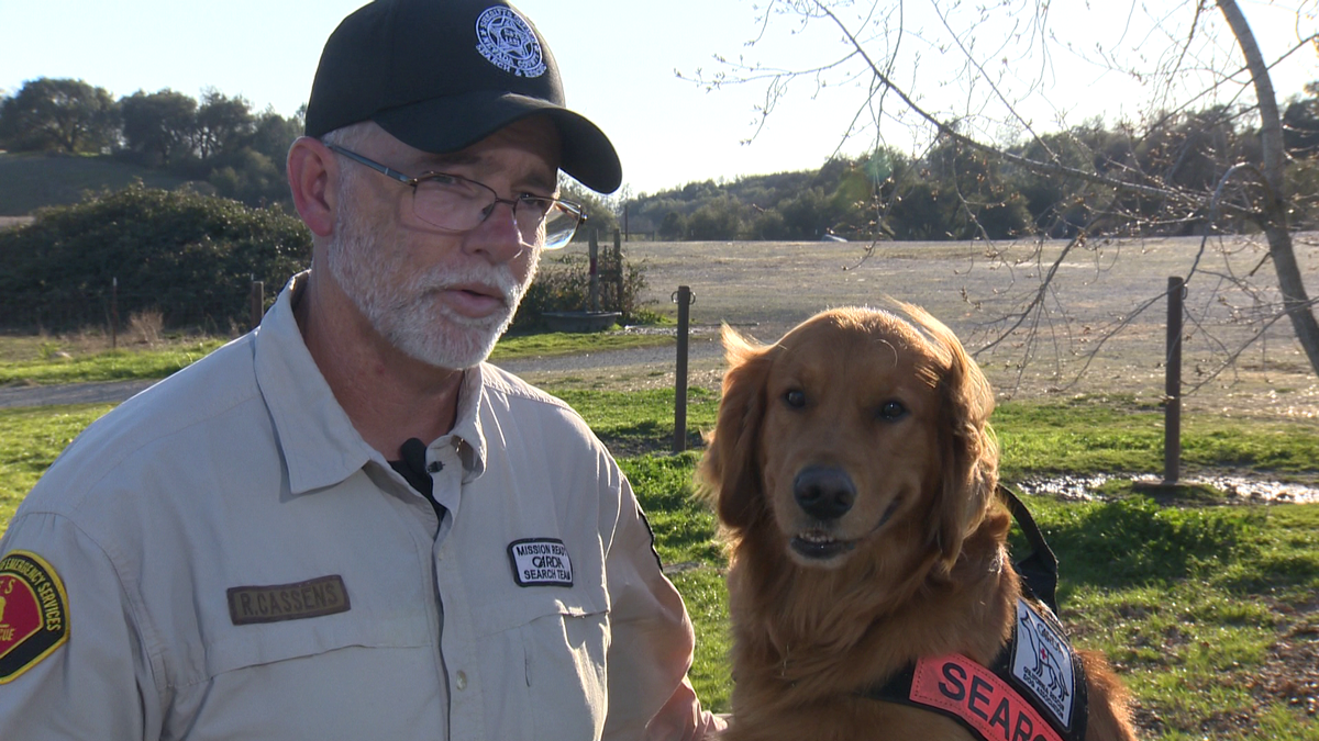 Groot the dog, handler find couple stranded in California wilderness