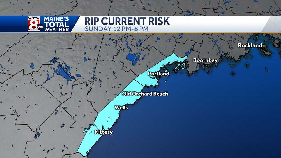 Maine to experience risk of rip currents Sunday ahead of coastal storm