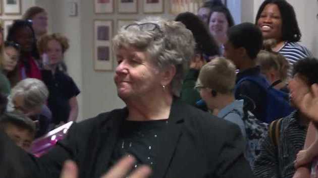 Students, staff at St. Rita's celebrate employee retiring after 56 years