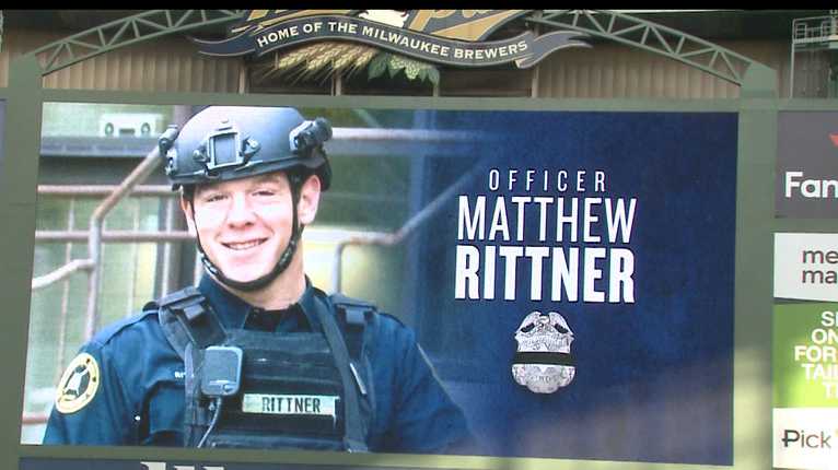 Brewers honor slain MPD Officer Matthew Rittner
