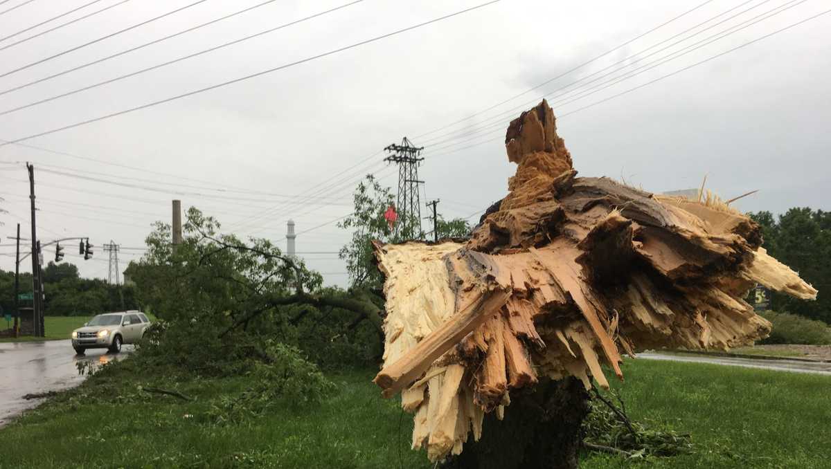 Photos: Tuesday's thunderstorm damage