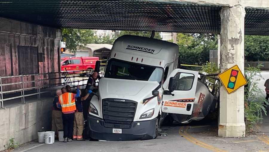 No injuries reported after tanker truck overturns in Cincinnati's East End