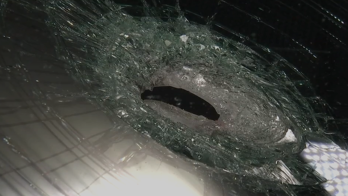 Florida family terrified when object crashes through windshield