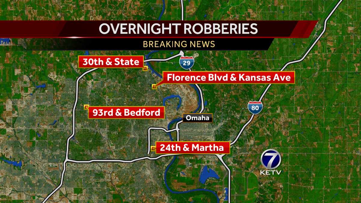 Omaha Police Investigate 4 Overnight Robberies