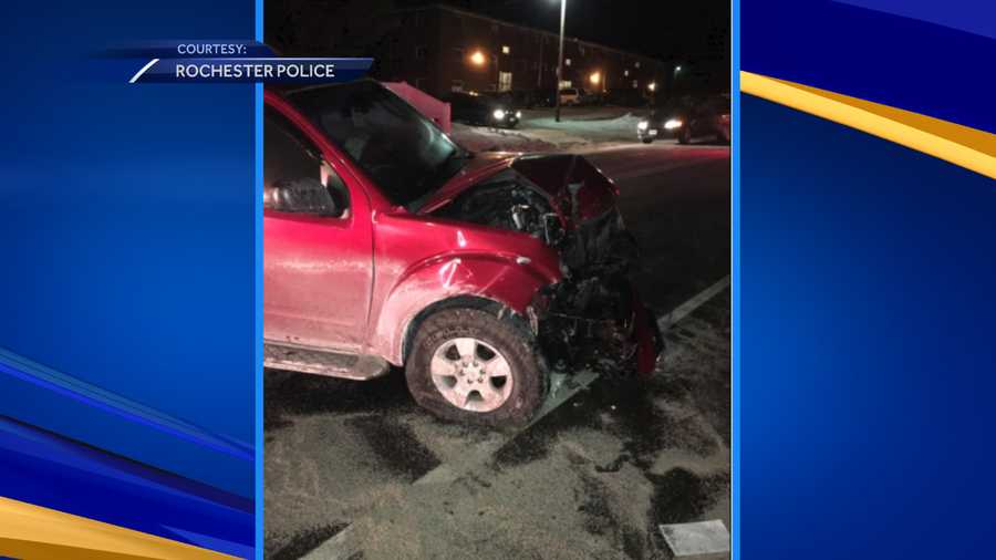 Man hospitalized after two-car crash in Rochester