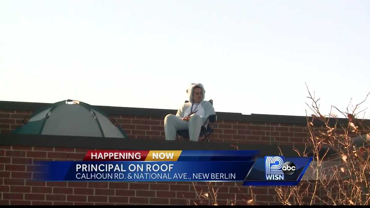 New Berlin principal camps out on school's roof