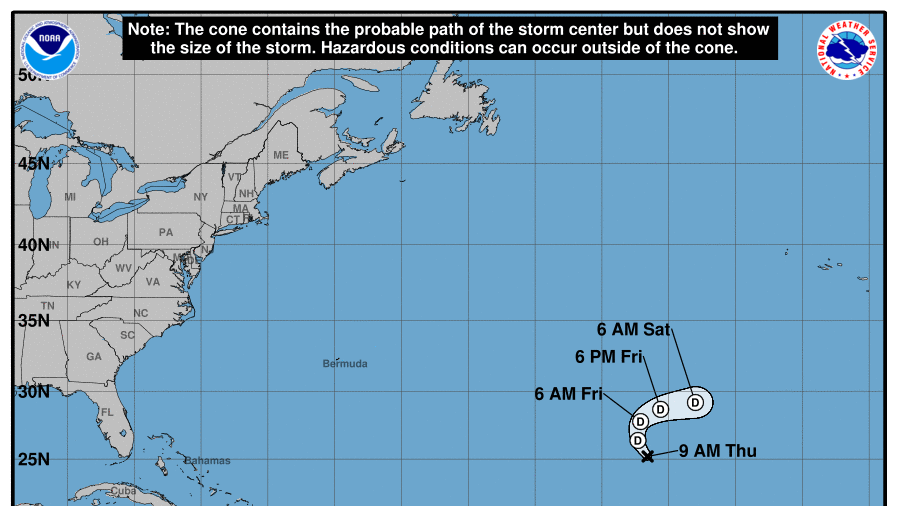 Post-Tropical Cyclone Rose expected to turn to the north