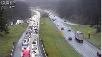 Crash cleared on Route 222 in Lancaster County, Pa.