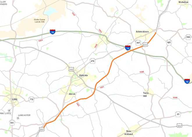 Lane restrictions to begin soon on State Route 222 in Lancaster County
