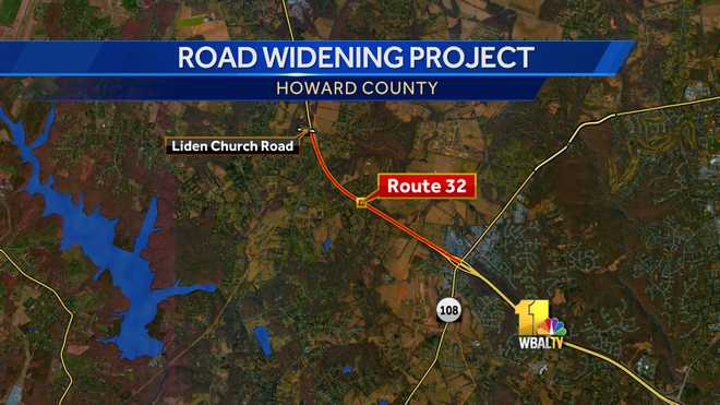 Route 32 widening project begins in Howard County