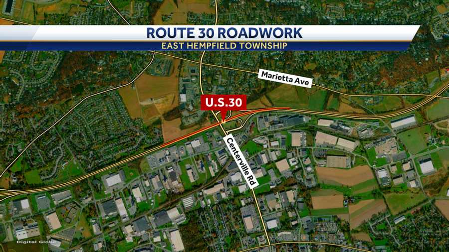 Lane restrictions next week on Route 30 at Centerville Road Interchange