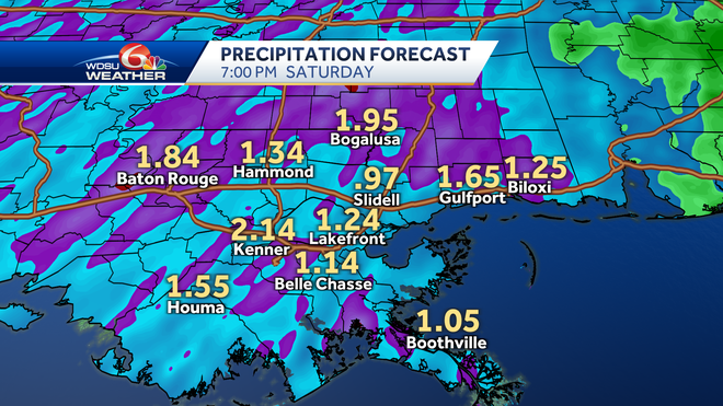 Rain diminishes from West to East Saturday afternoon