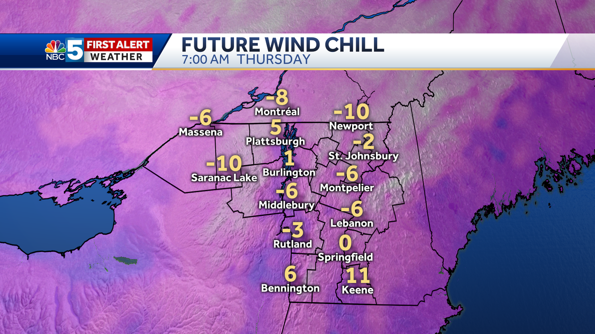 Frigid temperatures expected across region Thursday