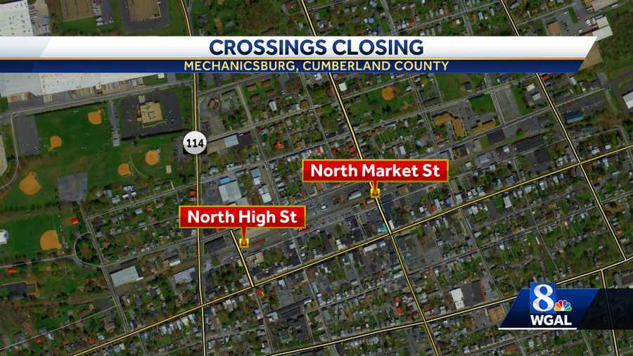 Railroad crossings to close for three days in Mechanicsburg