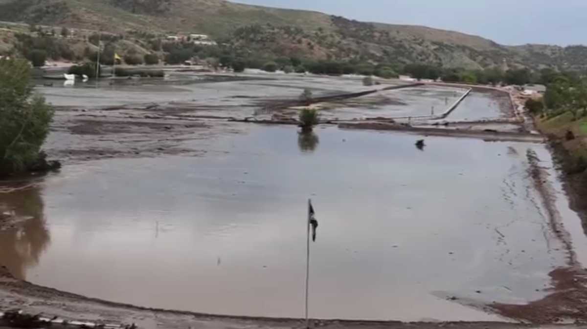 Ruidoso Downs Race Track damaged after historic flooding