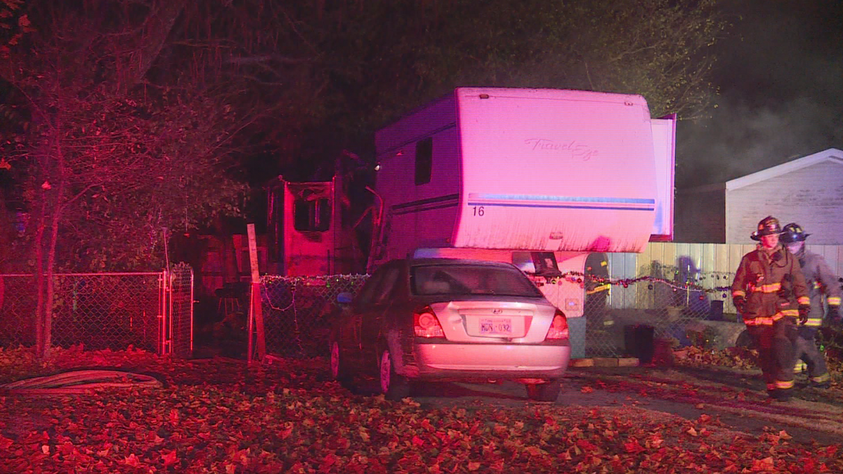 Oklahoma City crews battle RV fire near Lake Overholser