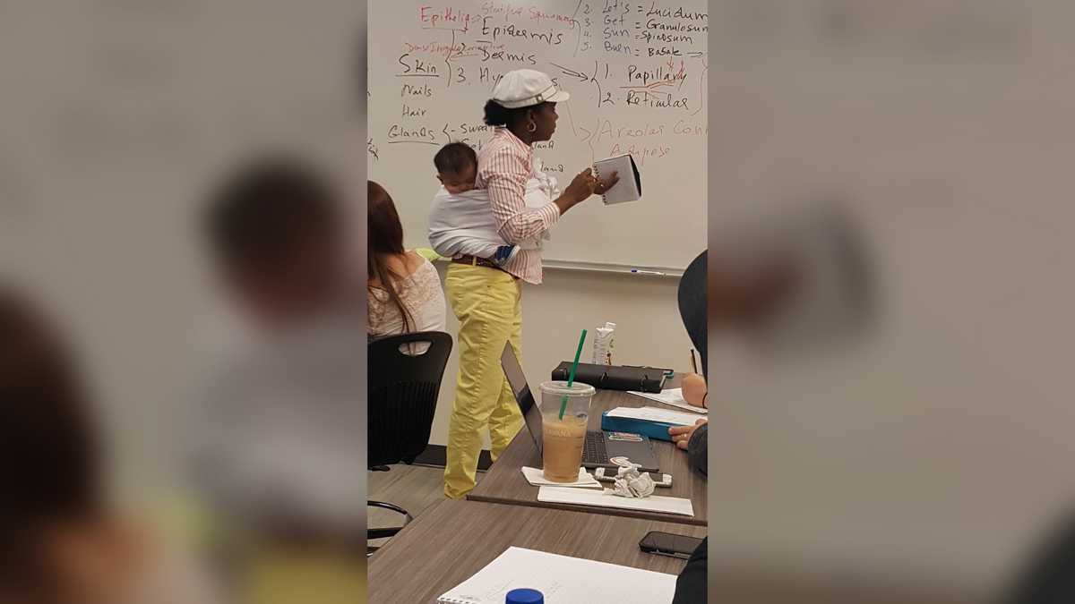A professor held a student's baby while giving a 3-hour lecture so the ...