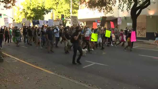 Hundreds hold silent demonstrations in Sacramento during George Floyd ...