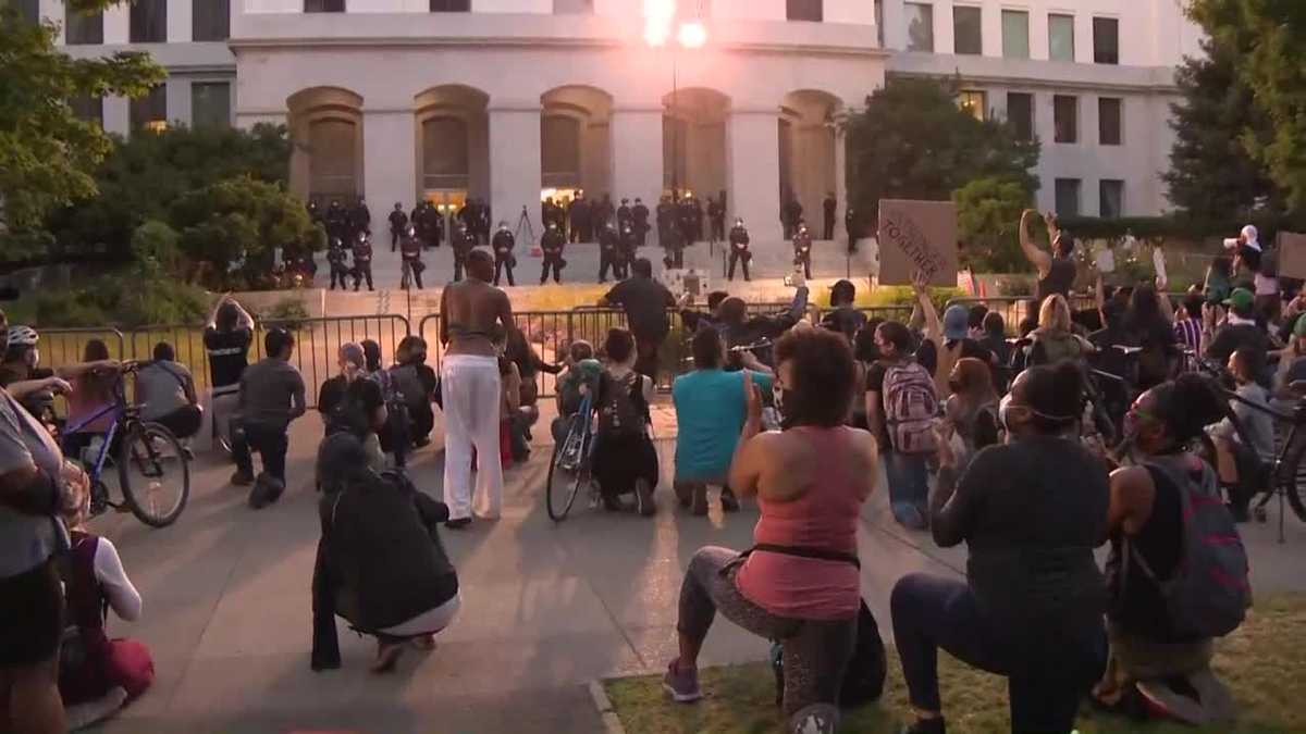 Hundreds march to Capitol during Floyd protest in Sacramento