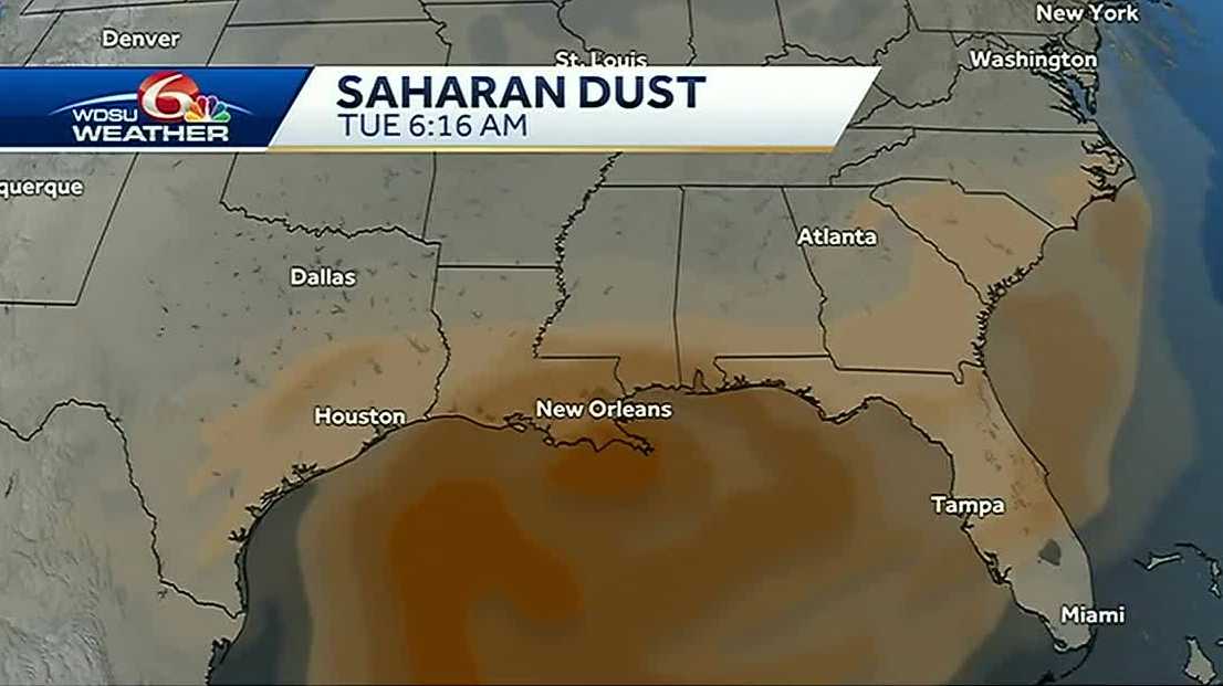 Saharan dust is settling in this week: What it means for Louisiana