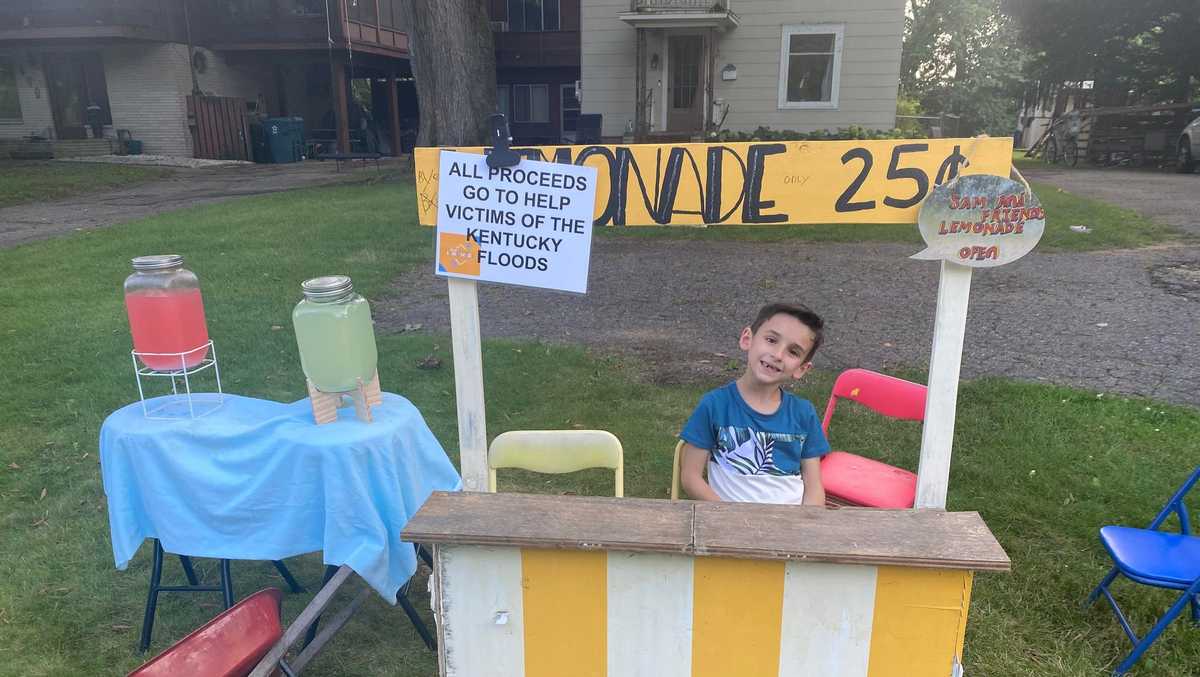 Michigan boy uses lemonade stand to raise hundreds for eastern Kentucky ...
