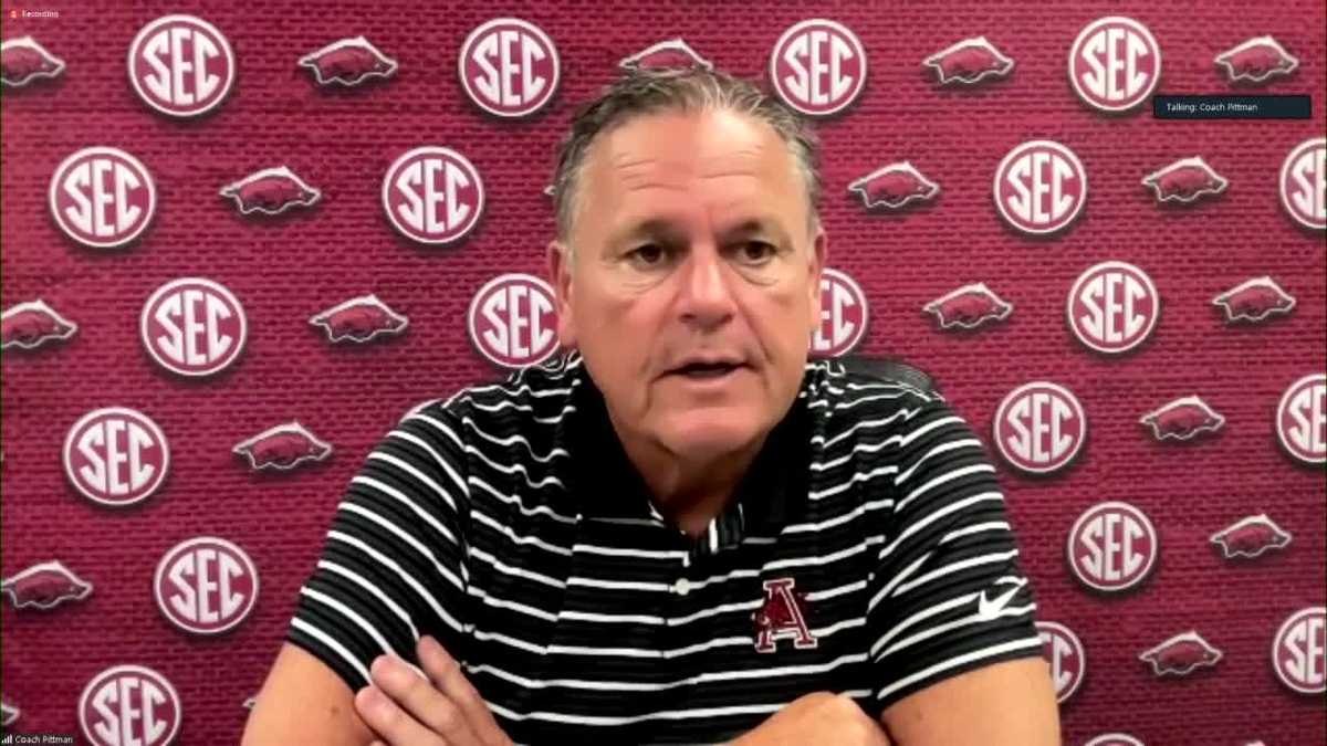 Razorbacks coach Sam Pittman talks ahead of the Southwest Classic