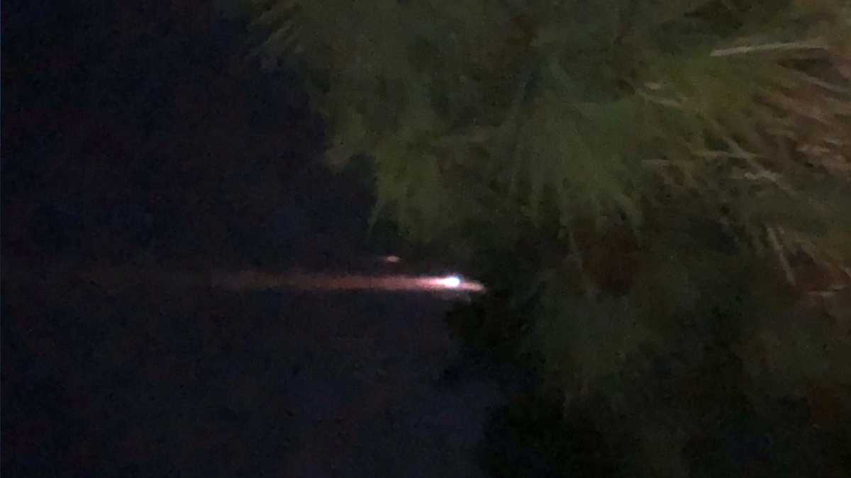 Orange fireball lights up Florida sky