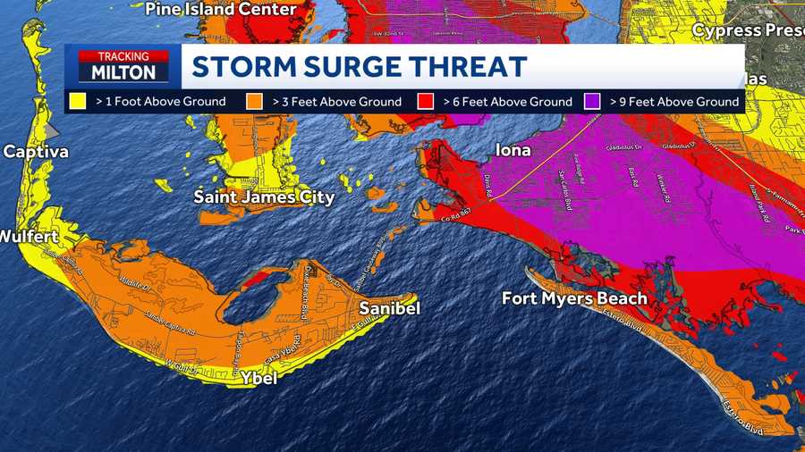 Hurricane Milton: storm surge neighborhood-by-neighborhood breakdown