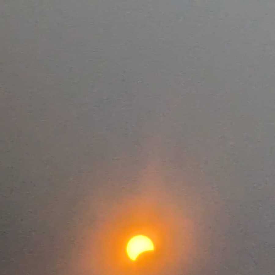 Images of solar eclipse in California
