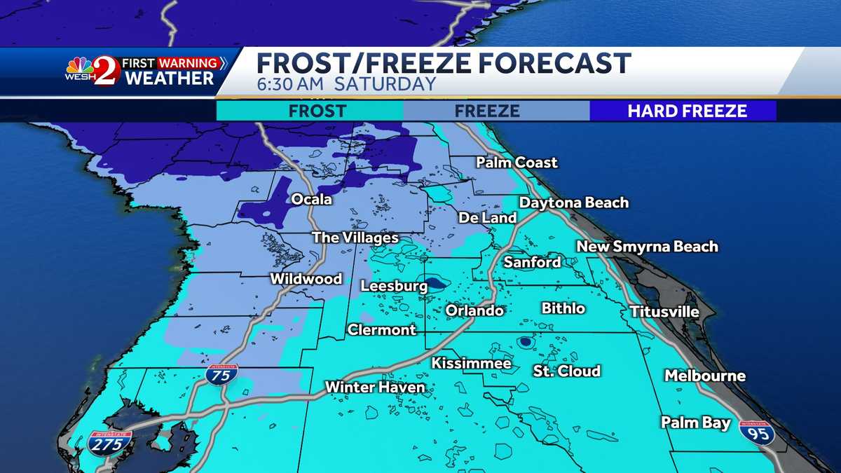 Brutally cold temps, wind chills on tap for Central Florida