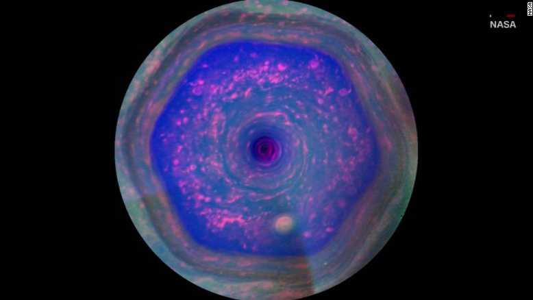 Scientists say hexagon on Saturn could be massive structure