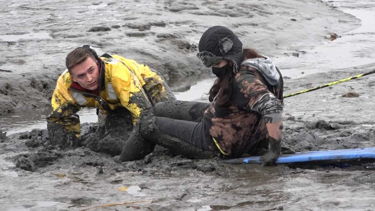 Saugus Woman Rescued After Getting Stuck In Mud