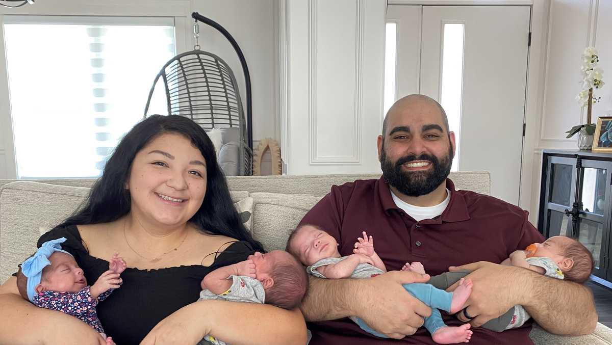 'Enjoying every single moment': Couple welcome quadruplets after years ...