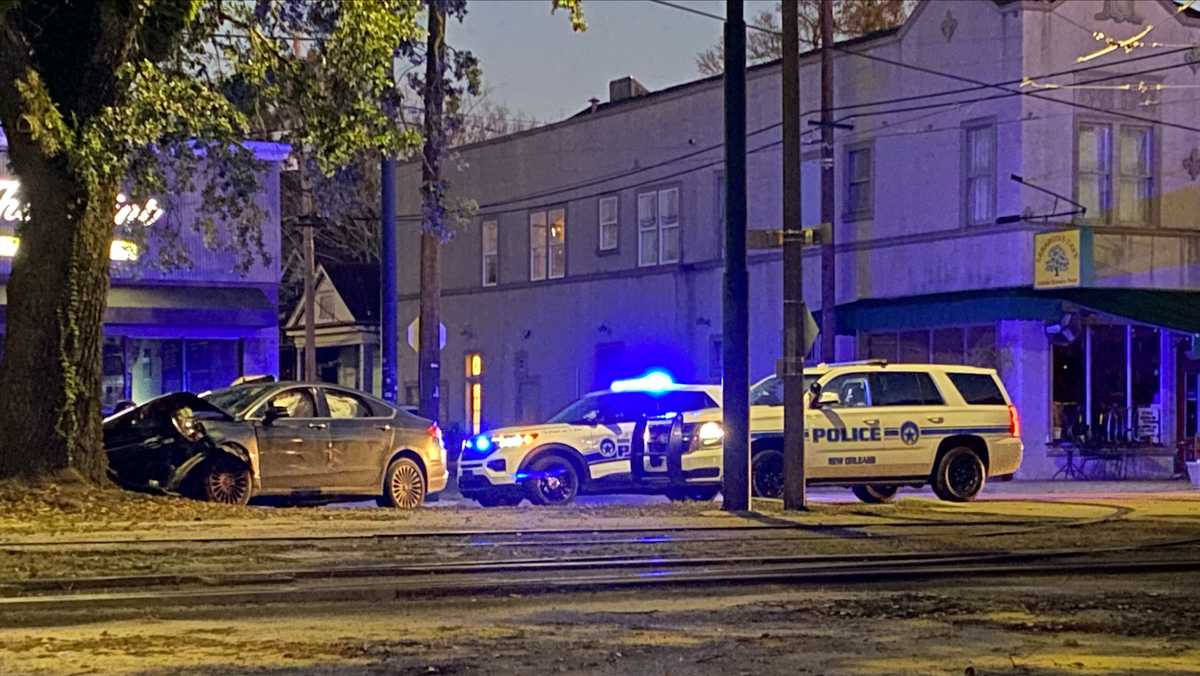 New Orleans Driver Crashes Into Tree