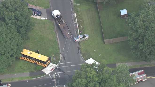 School bus involved in crash in Reading