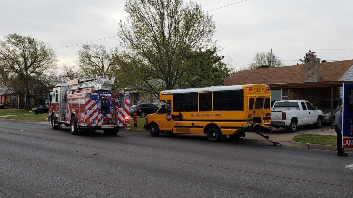 Multiple injuries reported in crash involving school bus in southwest OKC