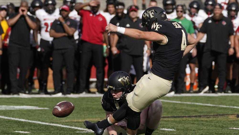 Sciba celebrates birthday with winning kick for Wake Forest