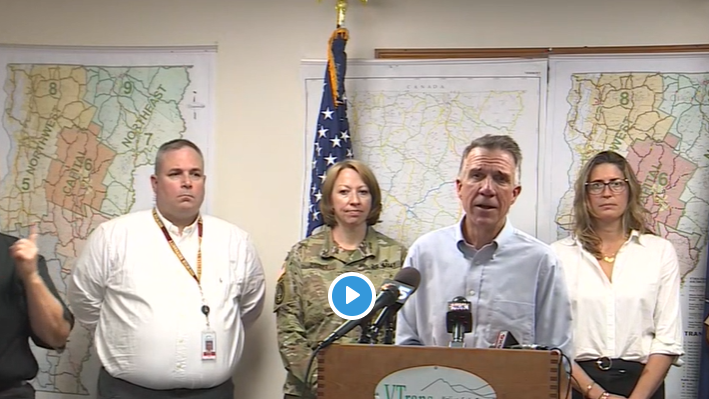 Phil Scott, state leaders hold press briefing on cleanup efforts ...