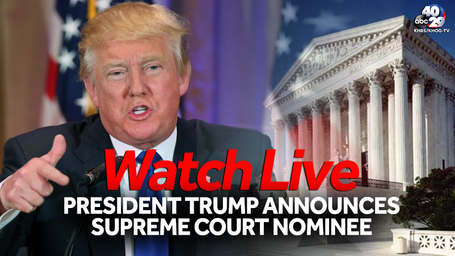 WATCH LIVE: Pres. Trump announces Supreme Court nominee