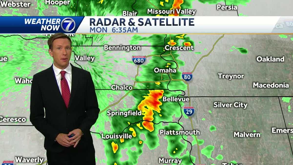 Rain likely Monday morning, spotty t-showers this afternoon