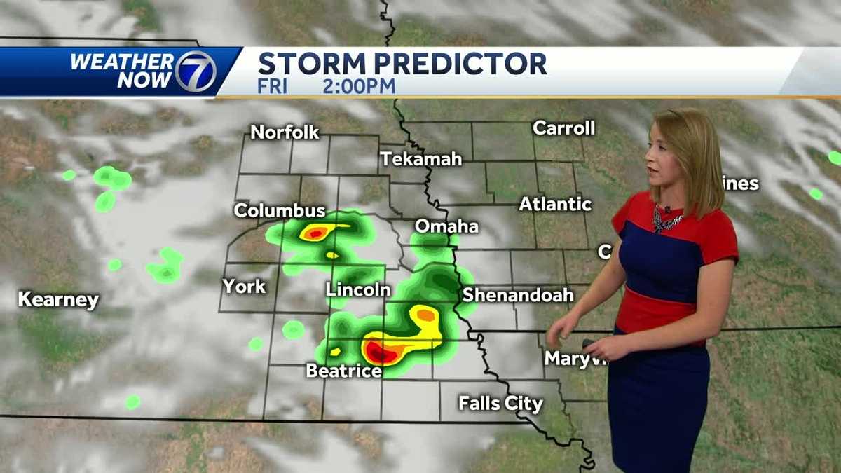 Rain west Friday, with storms possible this weekend
