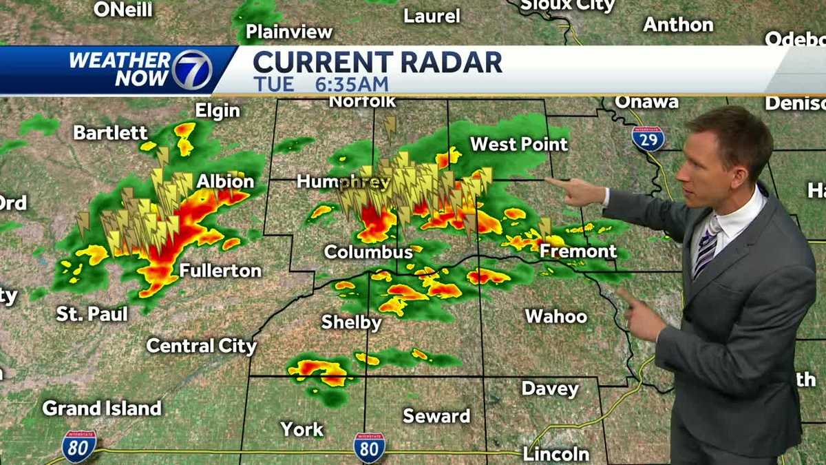 Scattered storms Tuesday morning, much cooler temperatures