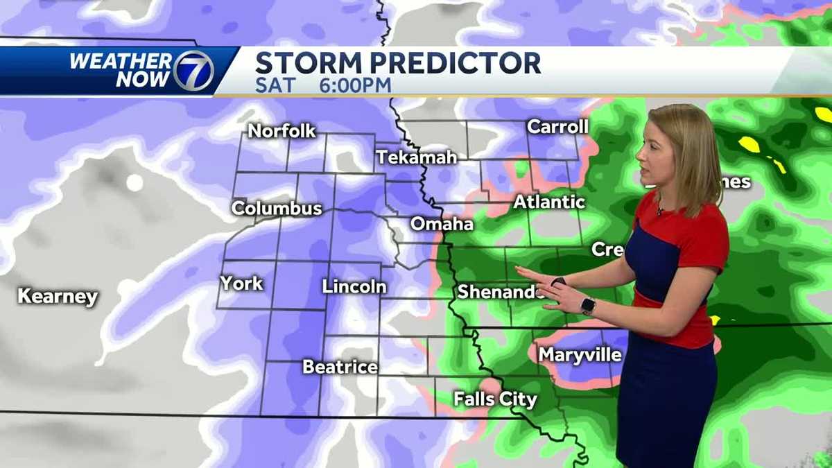 Rain changes to snow north and west of Omaha