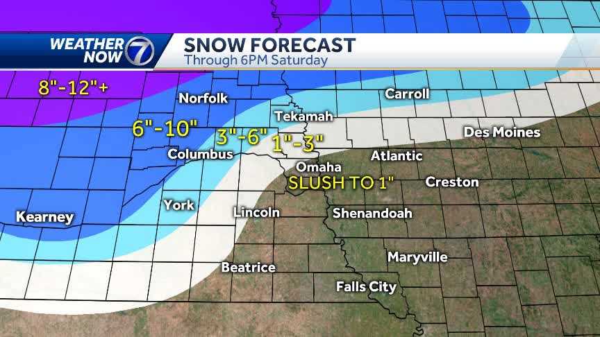 A break in the precip for Omaha, but snow continues north & west