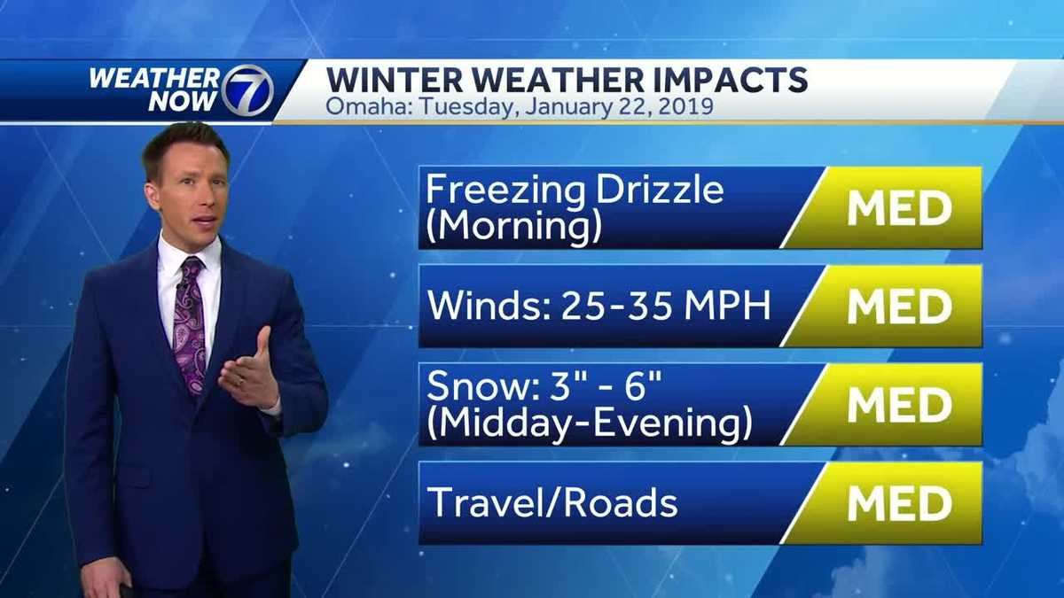 Freezing drizzle to snow Tuesday, higher totals possible in Omaha