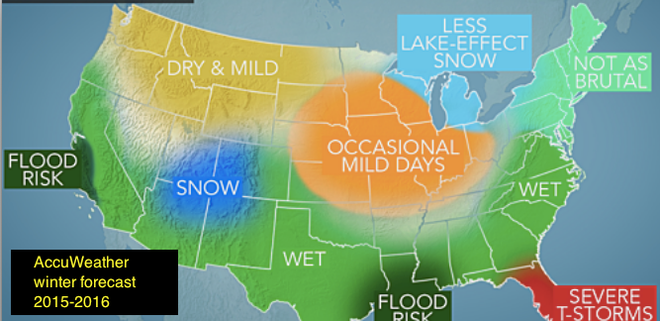 Winter forecast from The Weather Channel & AccuWeather